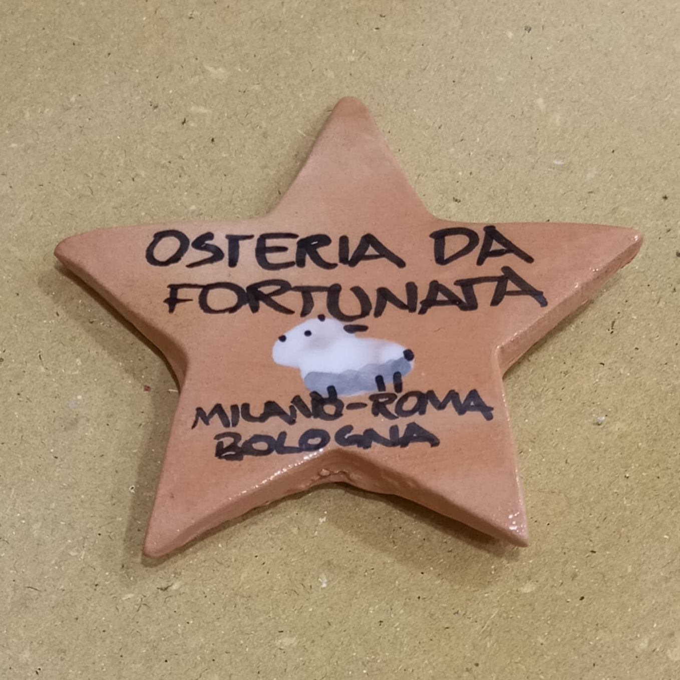 Star Magnet Italian craftsmanship hand-painted terracotta